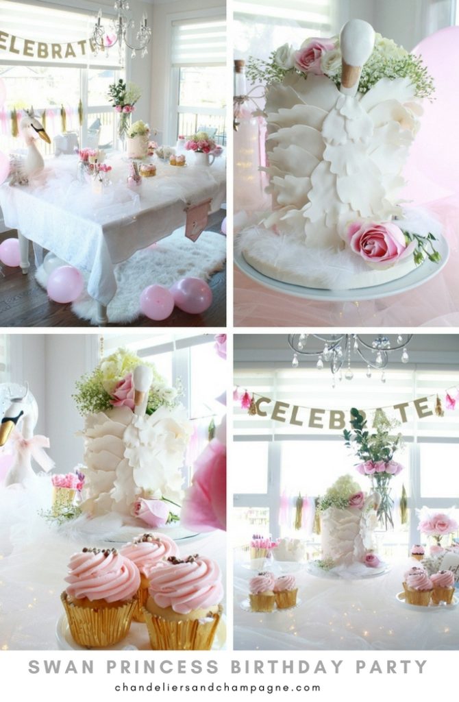 Elegant Swan Princess Birthday Party: First Birthday Party Inspiration ...