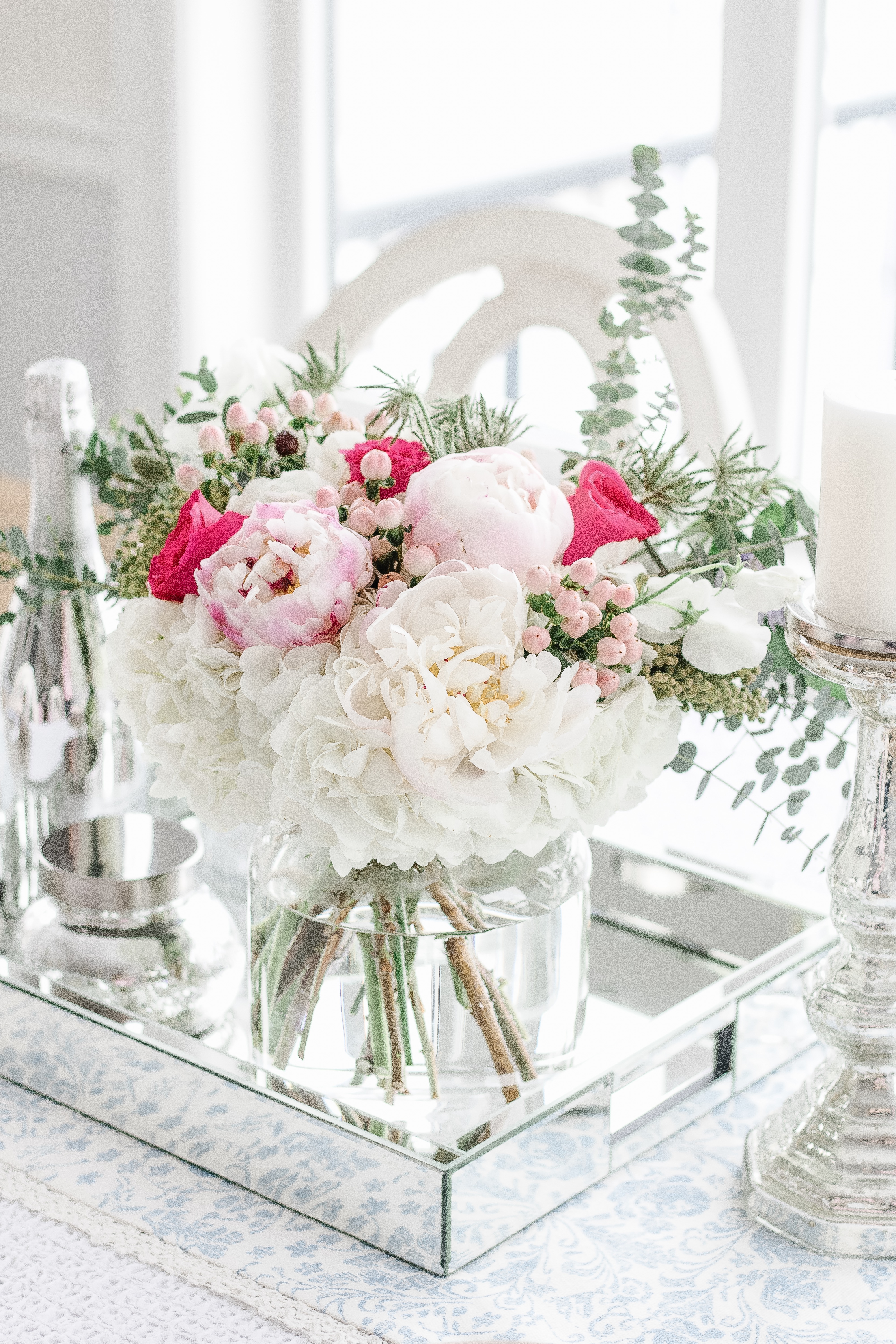 3 Easy Steps to Create a Blush Spring Table Setting • Chandeliers and ...