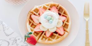 Fluffy Easter Waffle Recipe with Emily Mardell • Chandeliers and Champagne