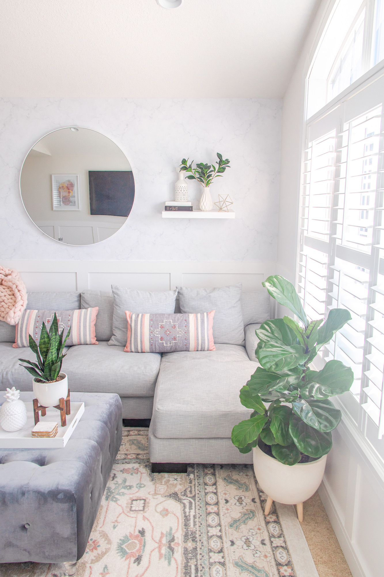 Light + Bright Living Room Refresh With Sofa Land • Chandeliers and ...