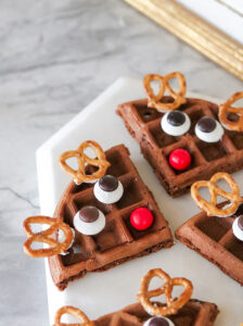 Fun and Festive Reindeer Waffles • Chandeliers and Champagne